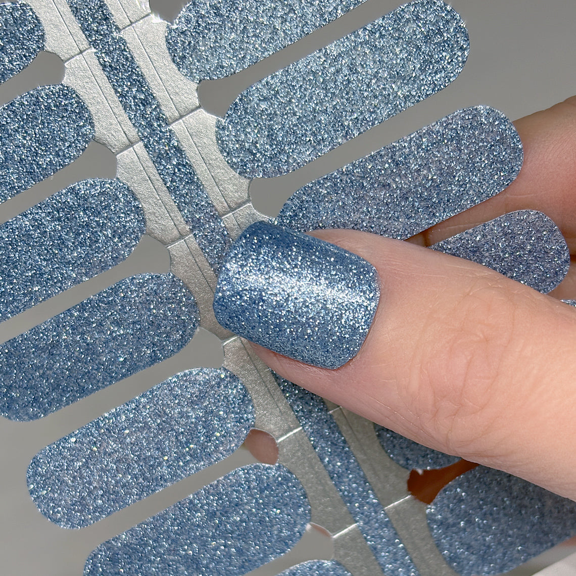 Periwinkle Glitter Nail Wraps – Nail-Fox