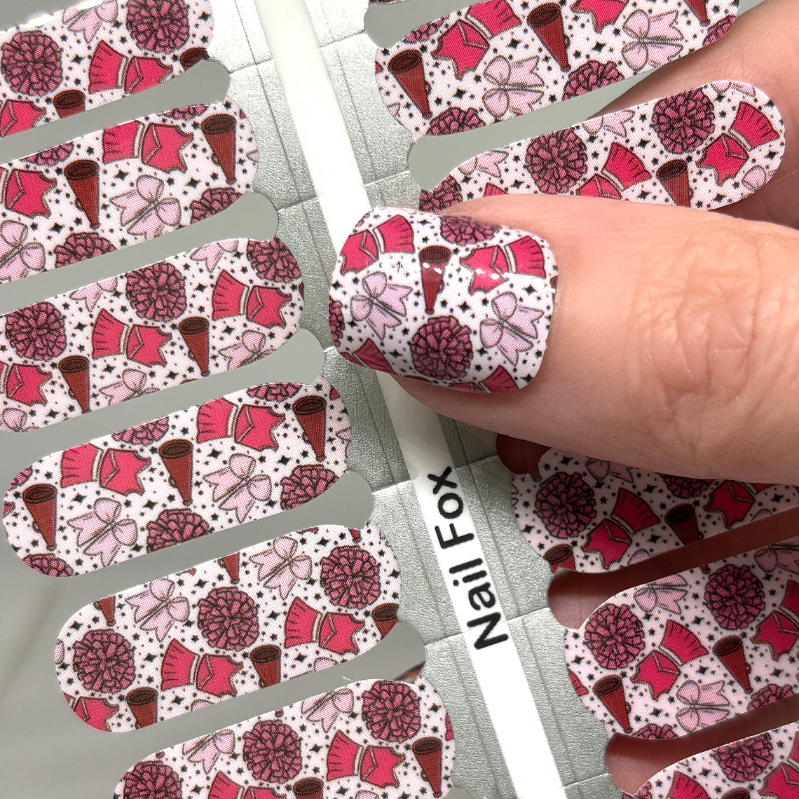 Cheer Squad Exclusive Design Nail Wraps – Nail-Fox