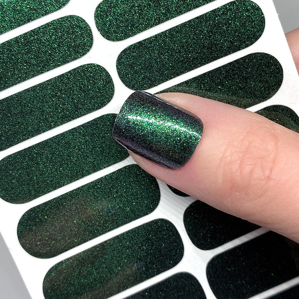 Emerald Shimmer Nail Wraps – Nail-Fox
