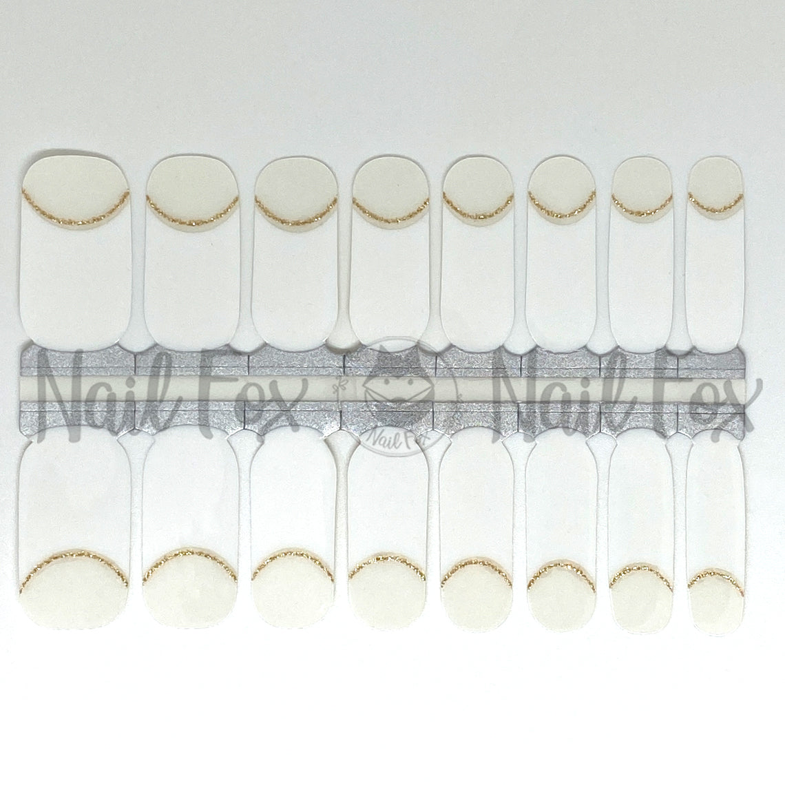 French Tips Gold Halo Nail Wraps – Nail-Fox