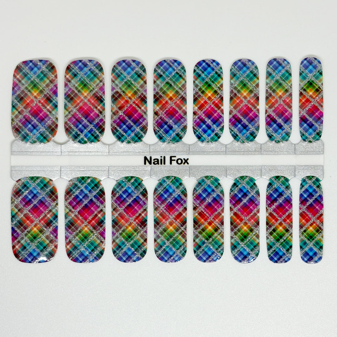 Rainbow Plaid Exclusive Design Nail Wraps – Nail-Fox