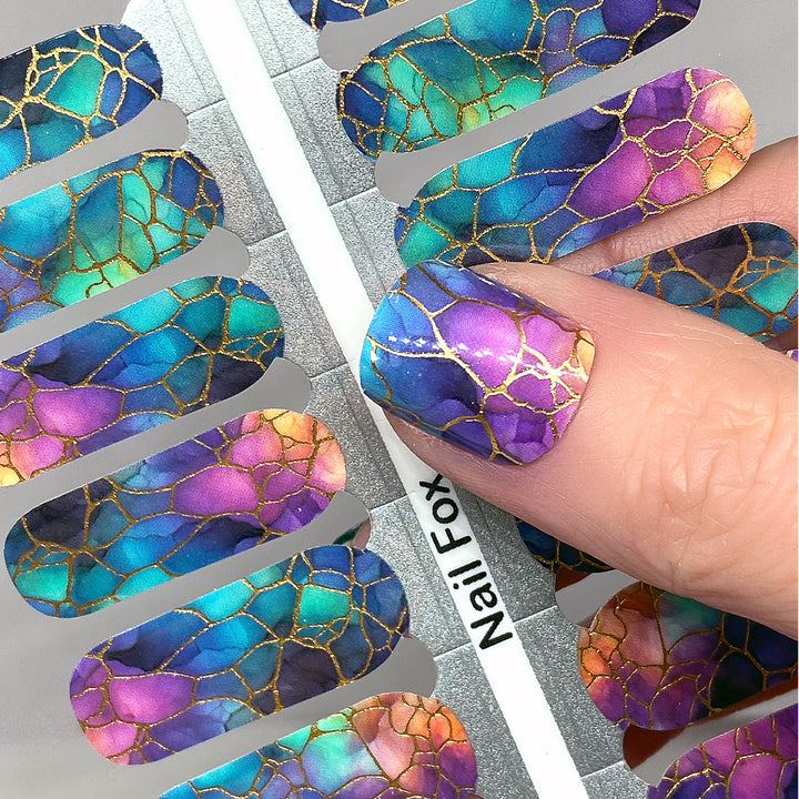 Stained Glass Exclusive Design Nail Wraps (FOIL) – Nail-Fox