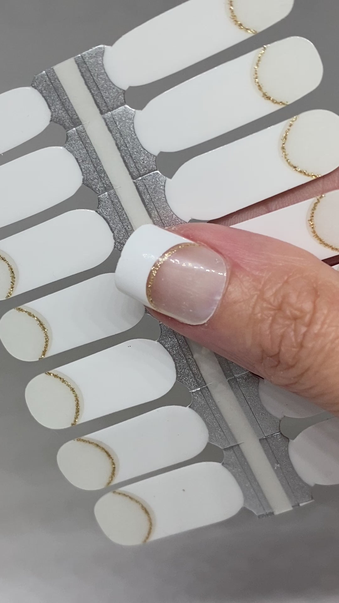 French Tips Gold Halo Nail Wraps – Nail-Fox