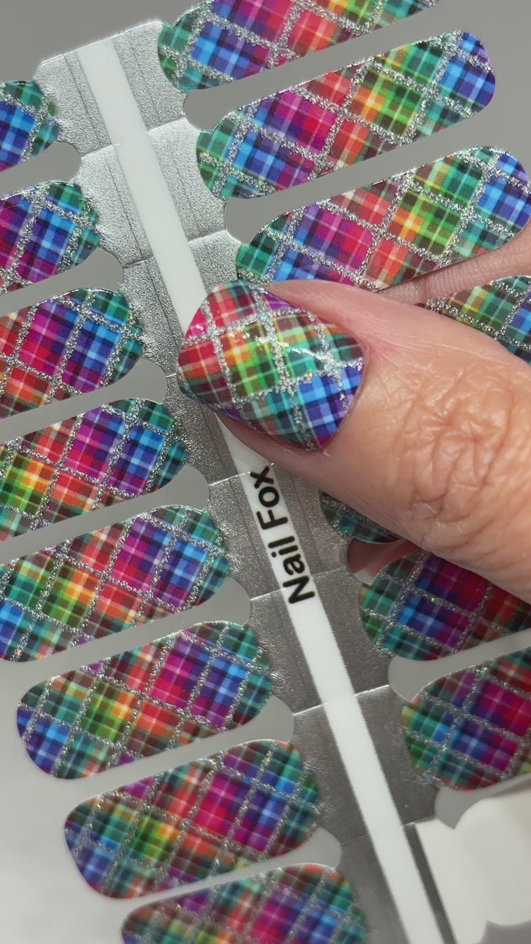 Rainbow Plaid Exclusive Design Nail Wraps – Nail-Fox